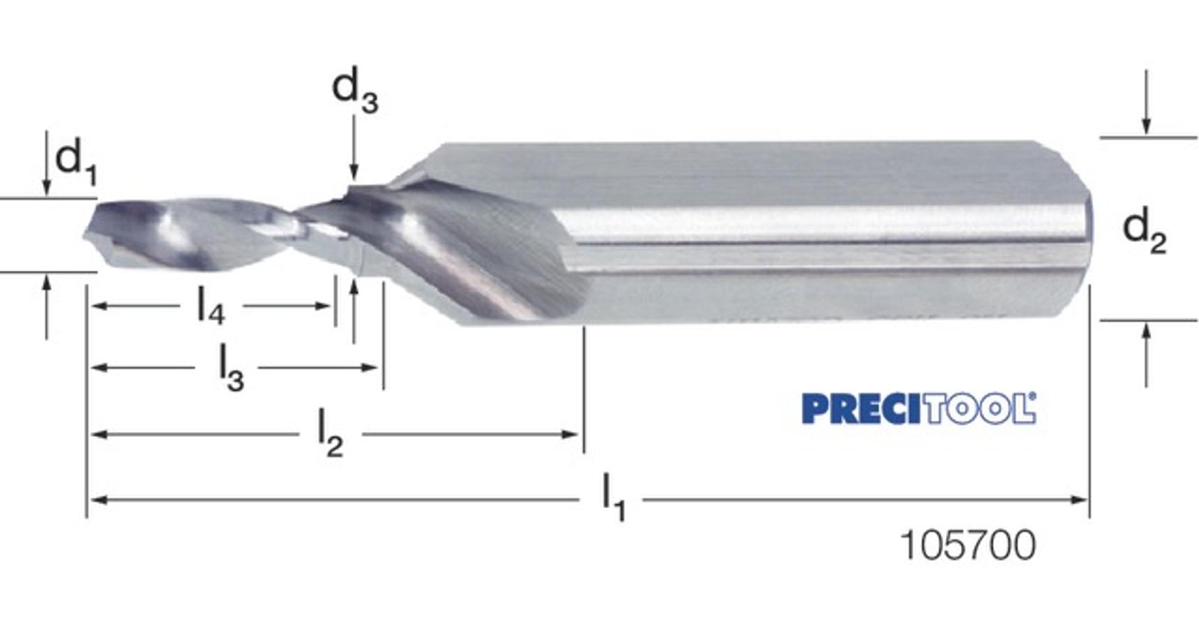 PREMUS 105700 M16 Fúró lépcsős, HSS magfurat központosításhoz lapolt ...