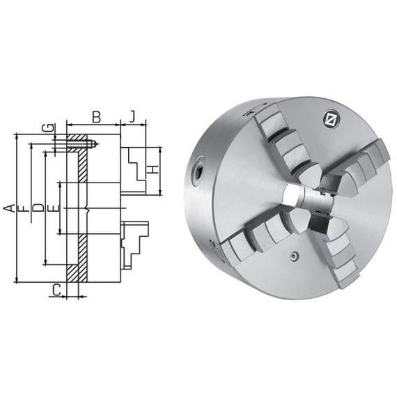 PRETEC 262501 250 Négypofás görgős tokmány, öntvény test DIN 6353 ...